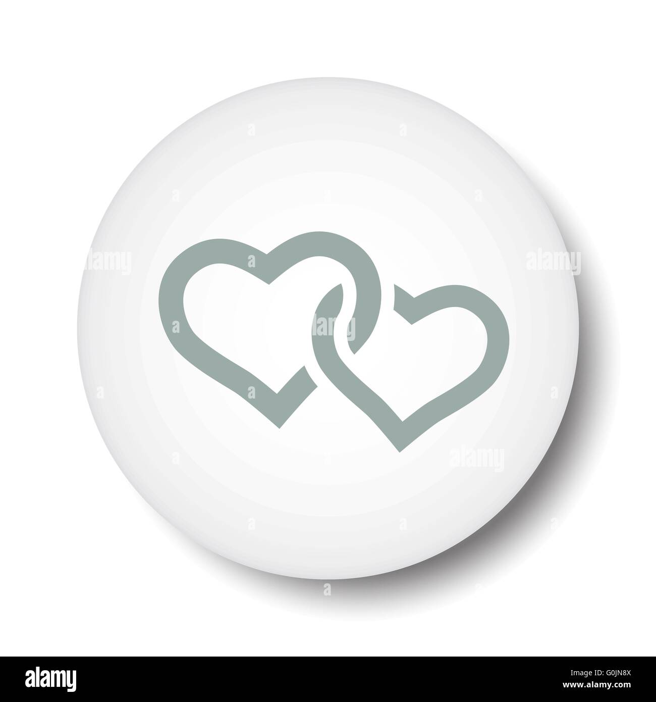 two hearts icon Stock Vector Image & Art - Alamy