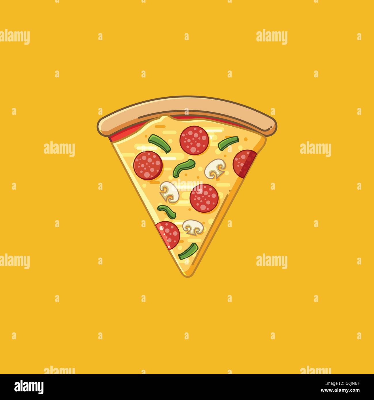 Simple pizza illustration Stock Vector Image & Art - Alamy