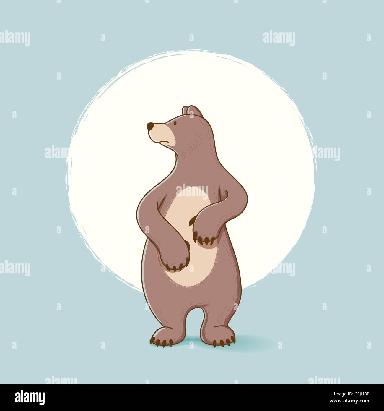 Simple bear cartoon illustration Stock Vector Image & Art - Alamy