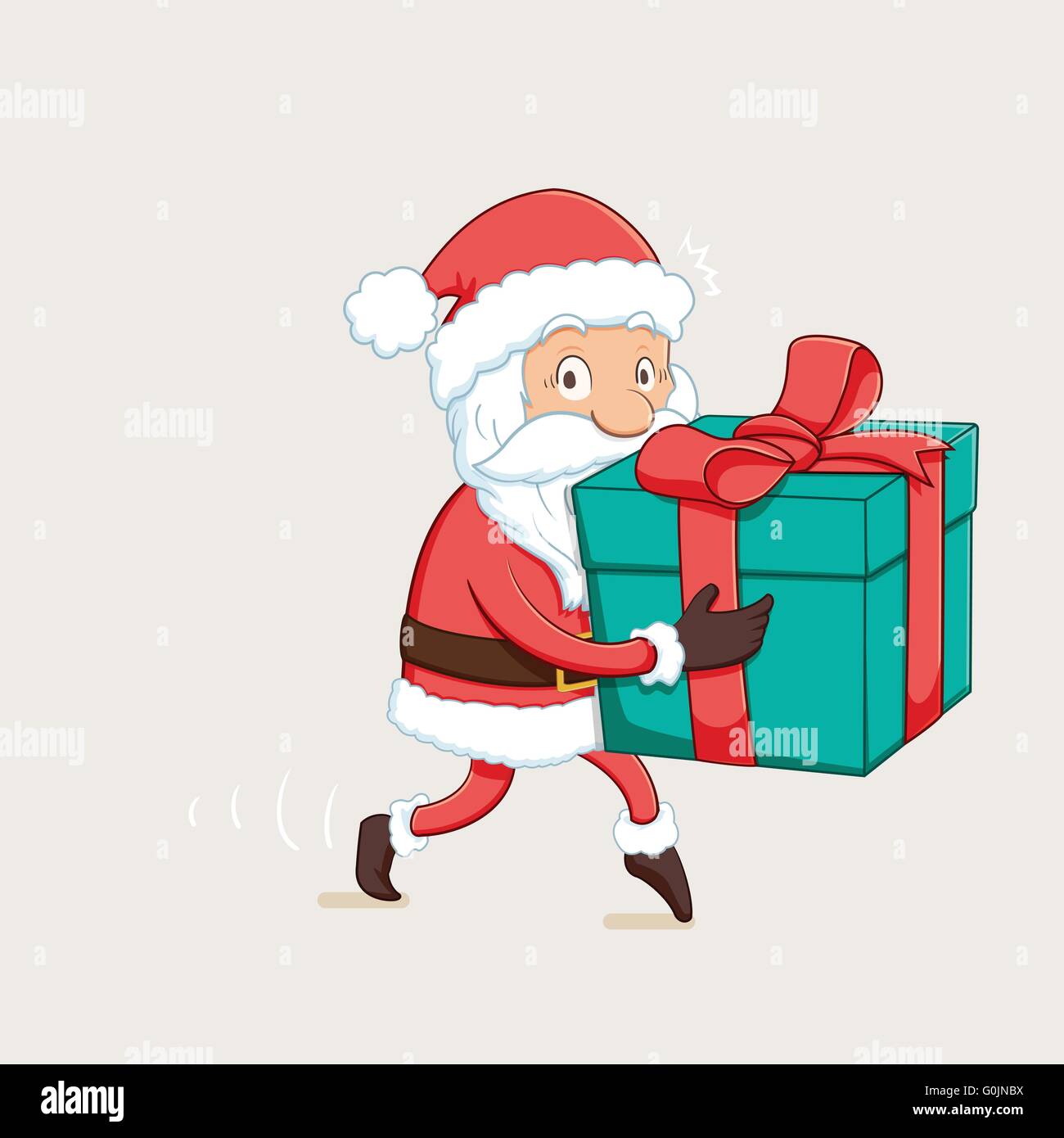 Sneaking Santa Claus Stock Vector Image & Art - Alamy