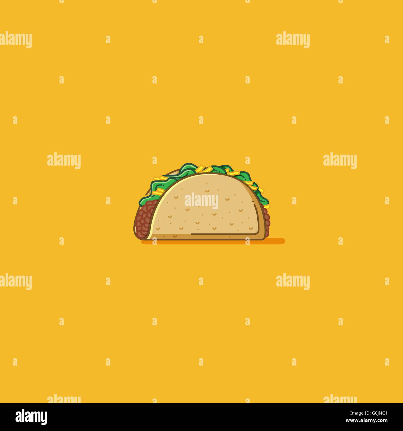 Simple taco illustration Stock Vector Image & Art - Alamy