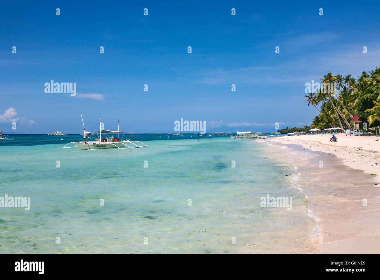 Philippines Bohol Alona Beach Beatiful beach on the island of Panglao ...