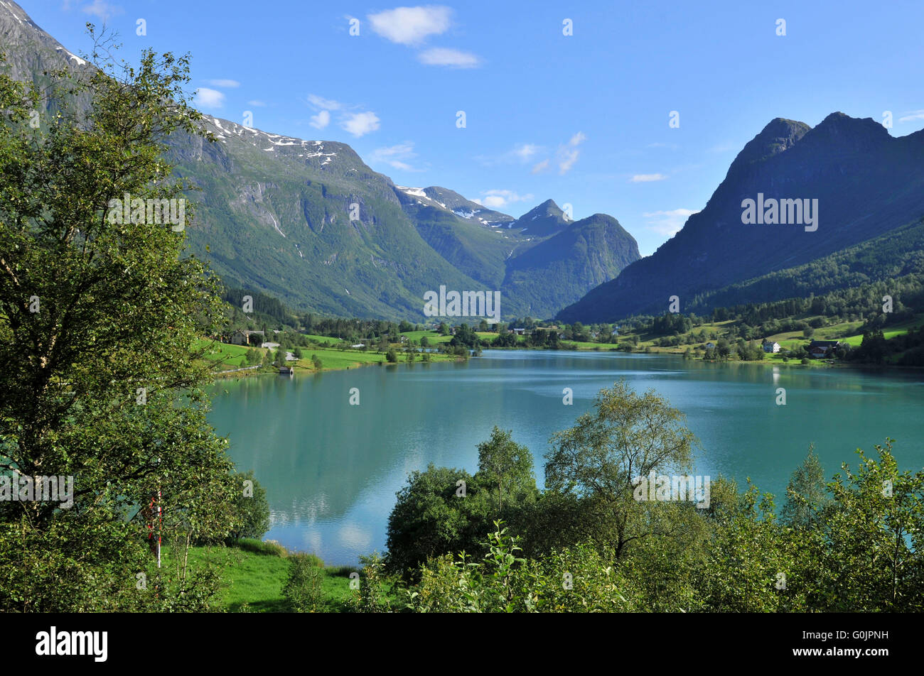 Flon Lake, Flon near Olden, Sogn og Fjordane, Norway / Flön, Flön Lake ...