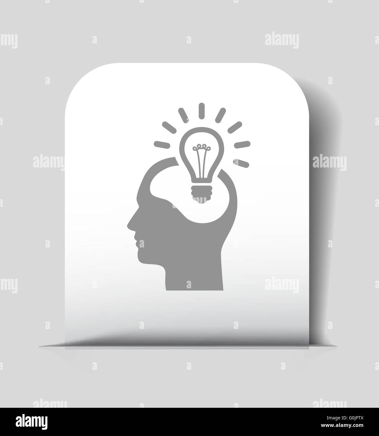 bulb AND head icon Stock Vector Image & Art - Alamy