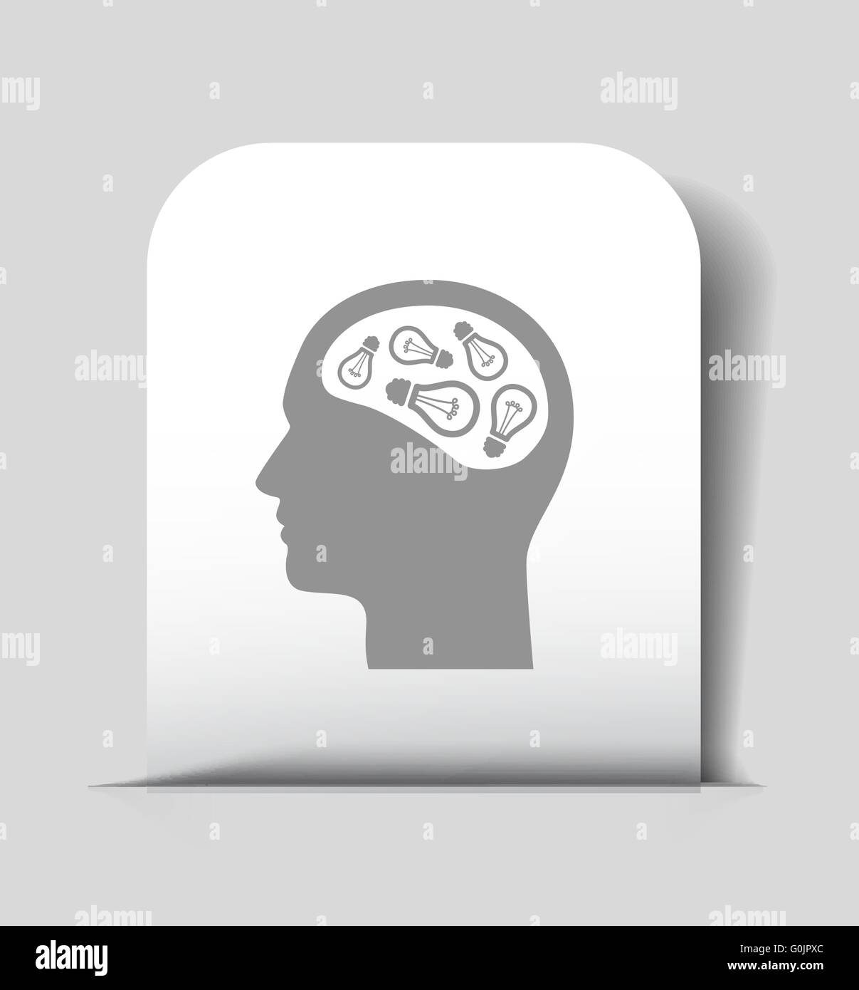 bulb AND head icon Stock Vector Image & Art - Alamy