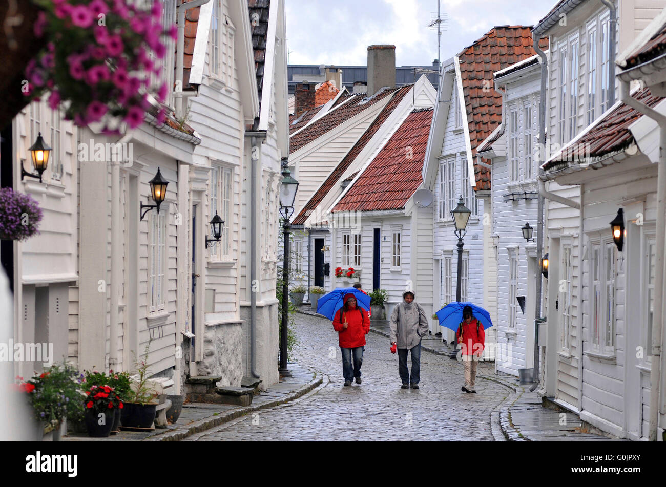 Wooden house, houses, Gamle Stavanger, Old Stavanger, old town ...