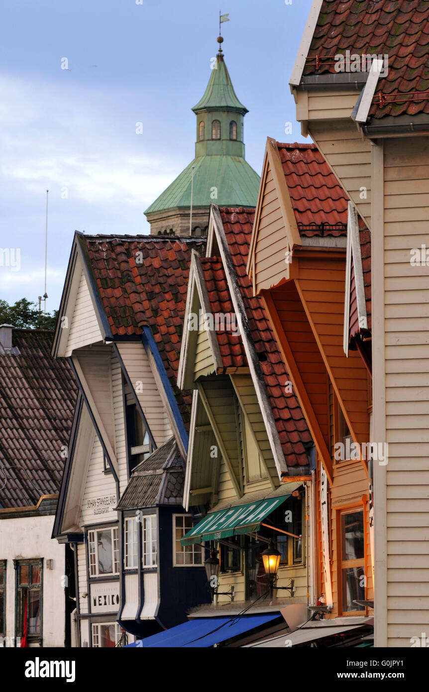 Wooden house, houses, Vagan, old town, Stavanger, Rogaland, Norway ...
