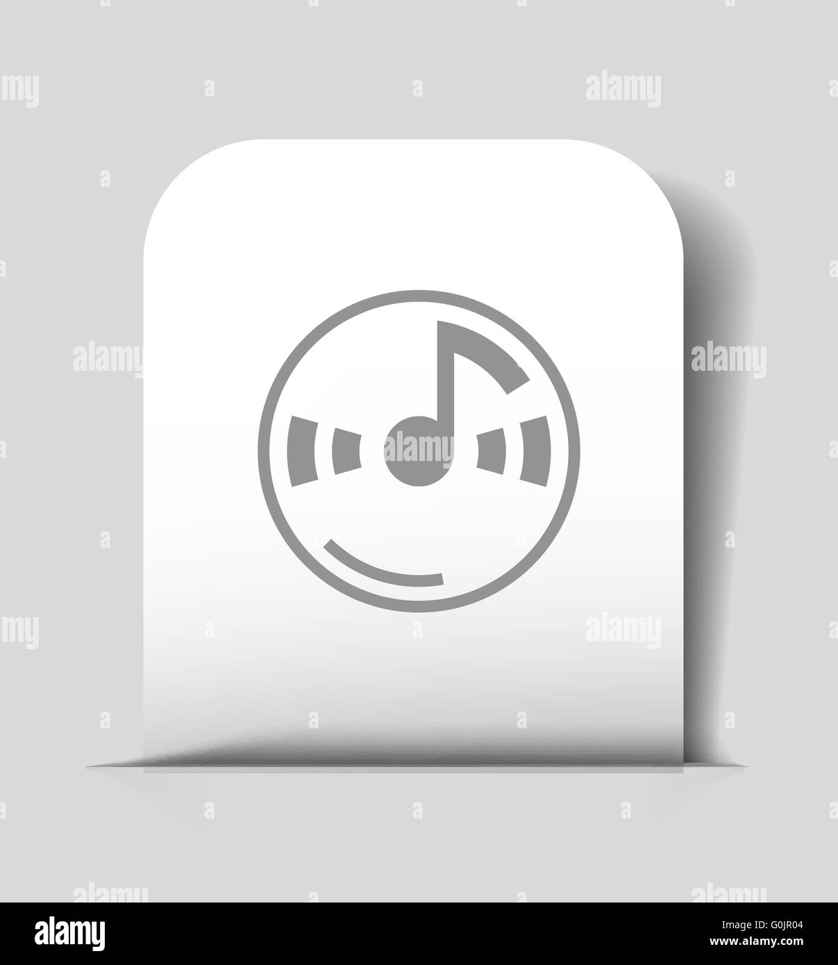 music note on cd icon Stock Vector Image & Art - Alamy