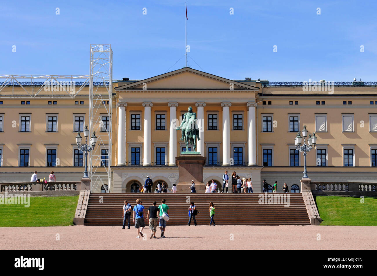 Equestrian statue of King King Charles III, Royal Palace, Oslo, Norway ...