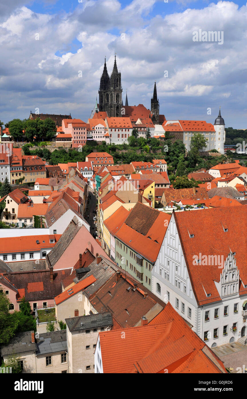 Meissner Dom, cathedral church, Albrechtsburg, Domberg, old town ...