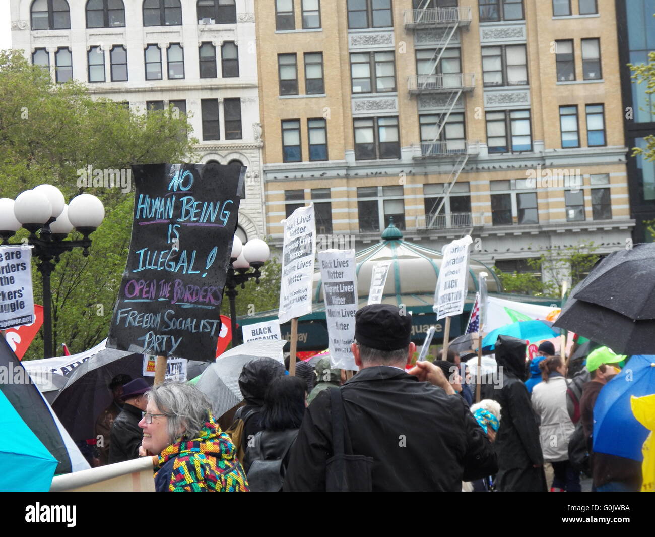 New York, NY, USA-1st May 2016-Mayday Rally at Union Square in New York ...