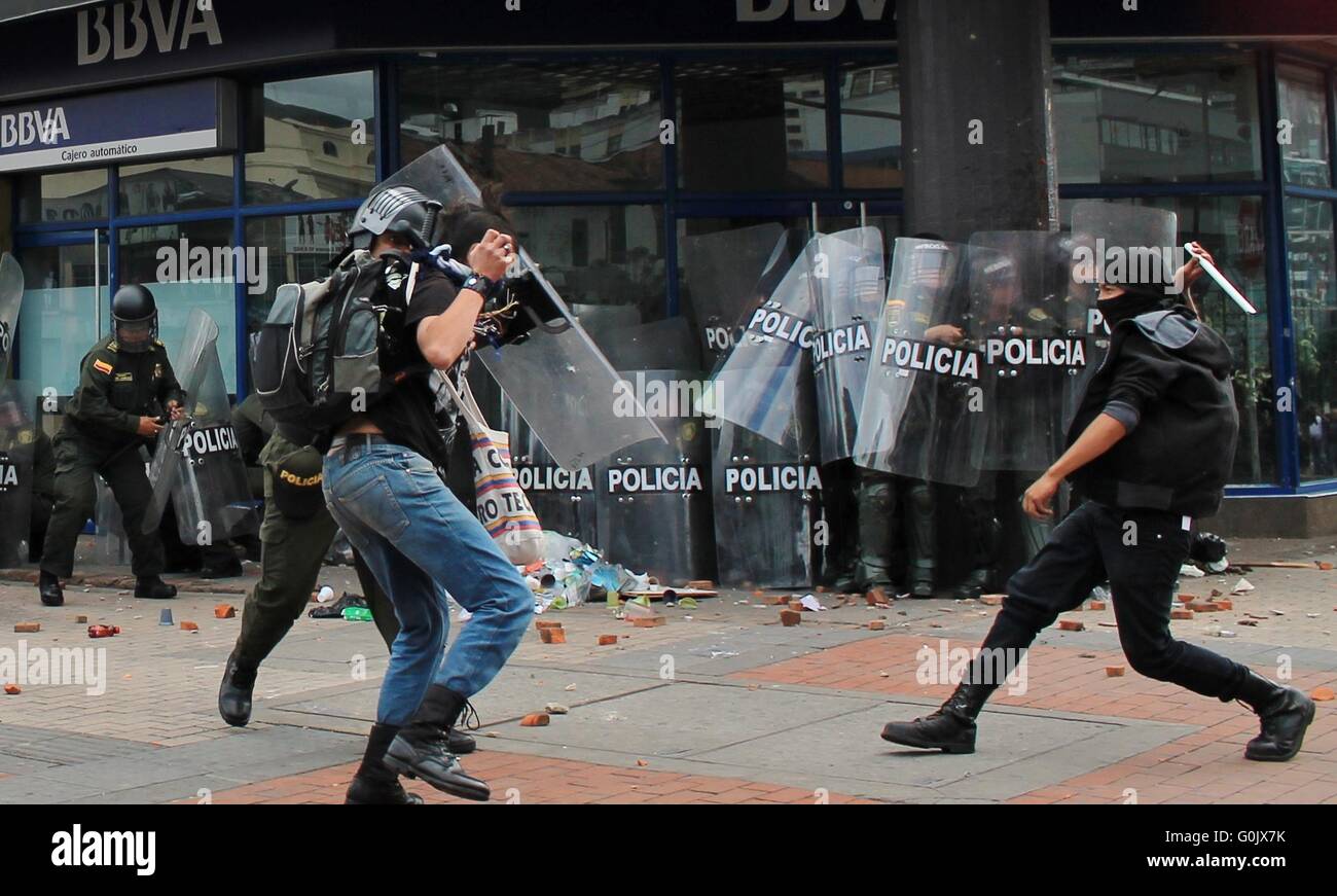 Bogota, Colombia. 01st May, 2016. The demonstrations were presented ...