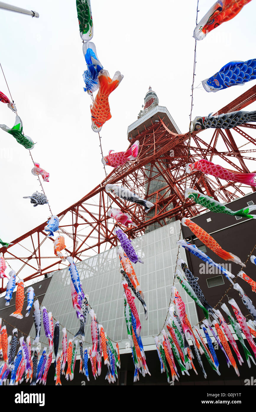 Carp shaped windsocks hi-res stock photography and images - Alamy