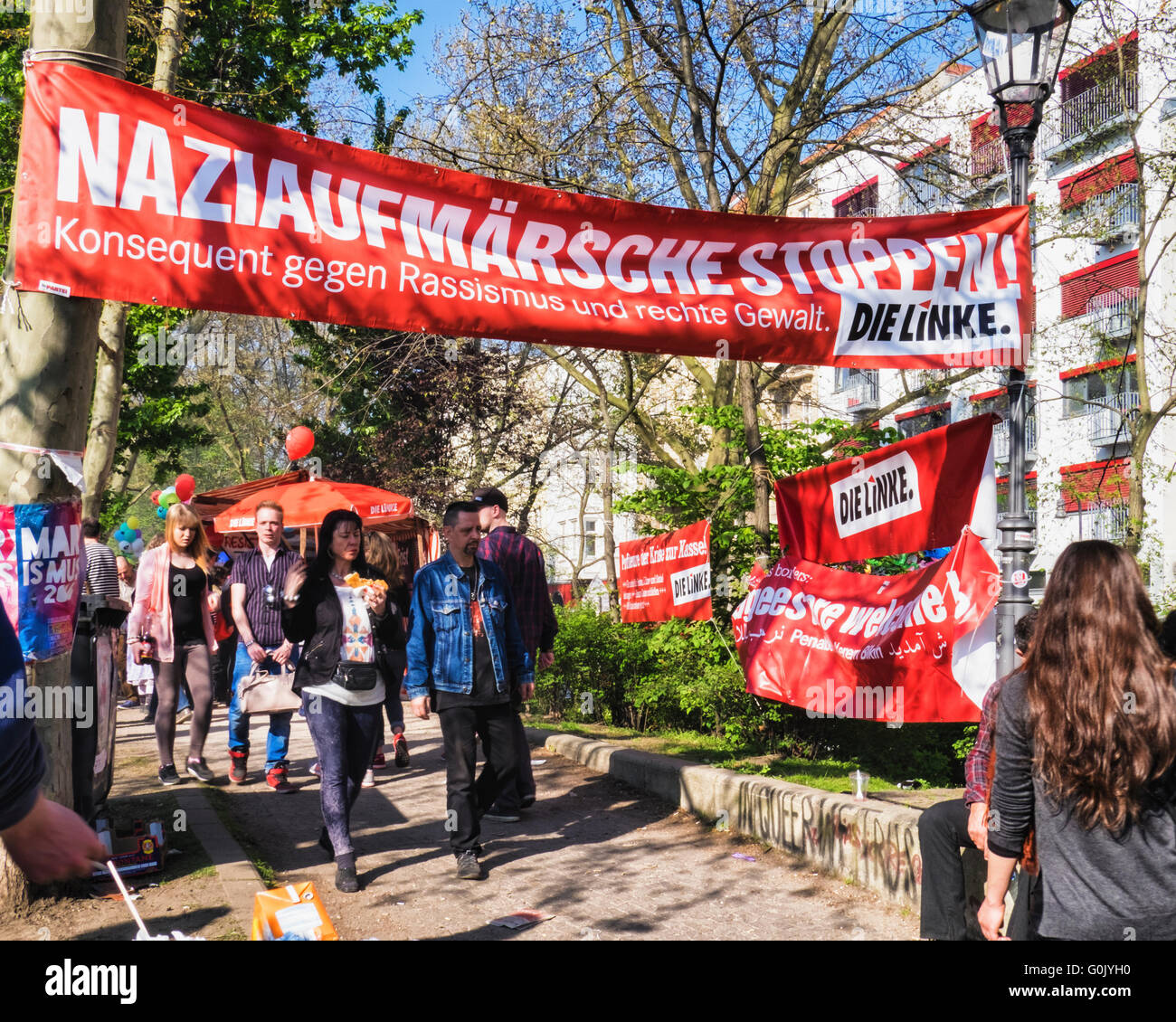 Kreuzberg, Berlin, Germany, 1st May, 2016. May Day, Labour Day or ...