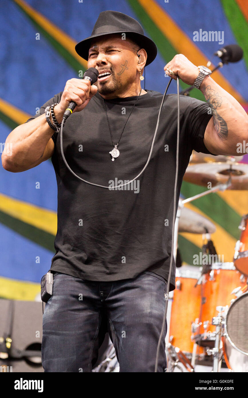 New Orleans, Louisiana, USA. 1st May, 2016. Singer AARON NEVILLE ...