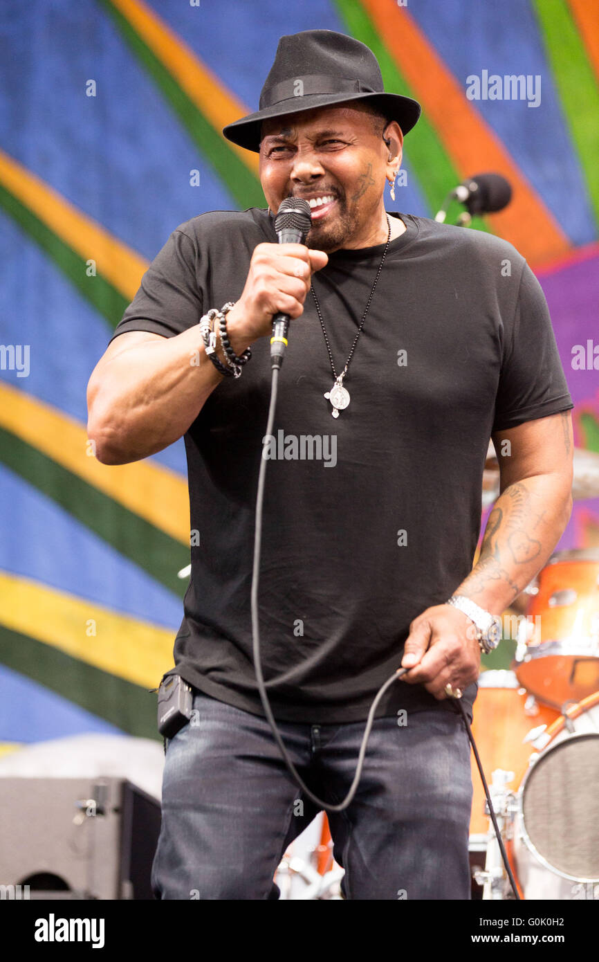 New Orleans, Louisiana, USA. 1st May, 2016. Singer AARON NEVILLE ...