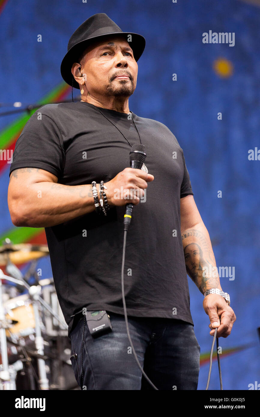New Orleans, Louisiana, USA. 1st May, 2016. Singer AARON NEVILLE ...