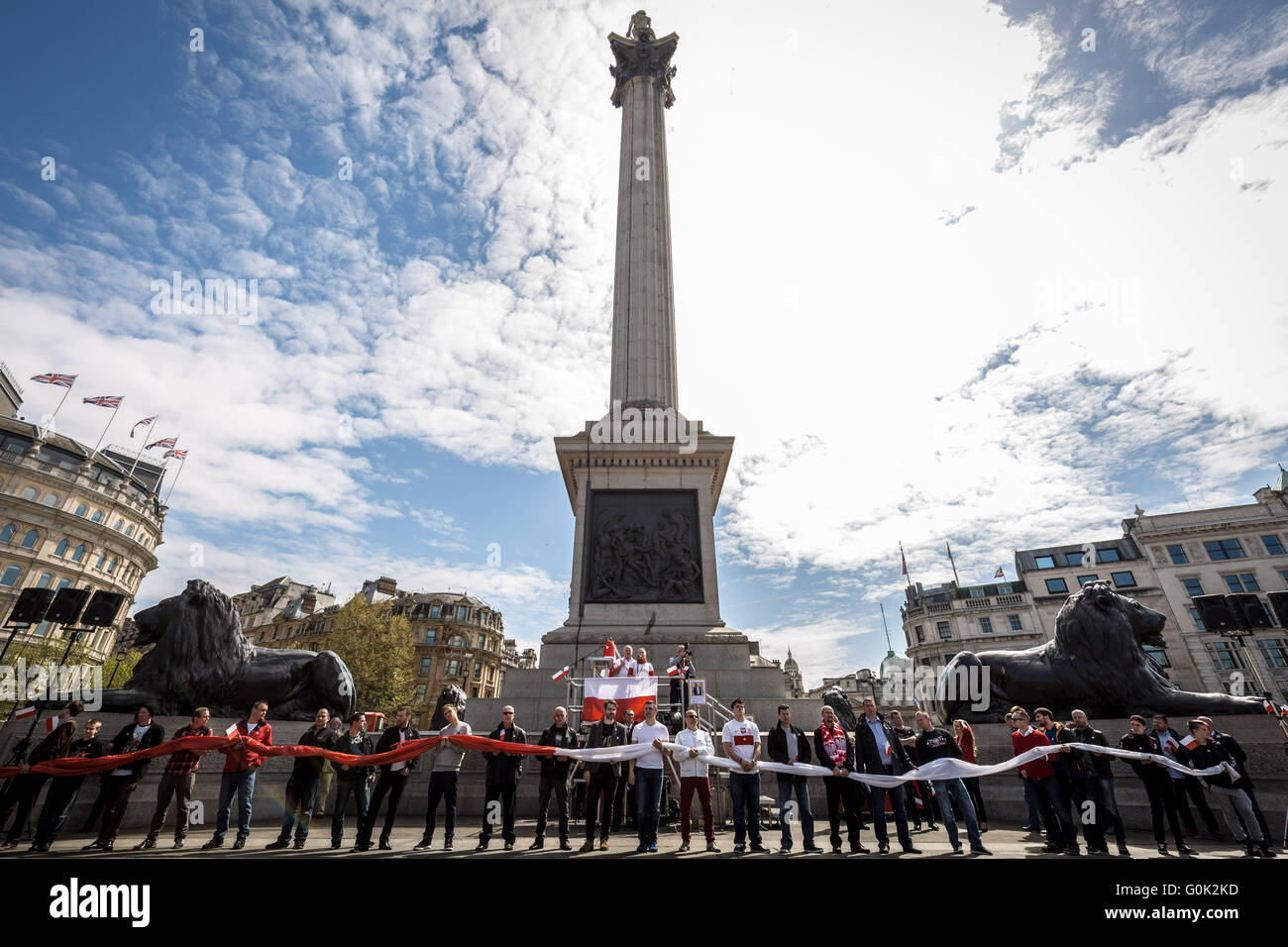 London, UK. 2nd May, 2016. British Poles celebrate National Polish Flag ...