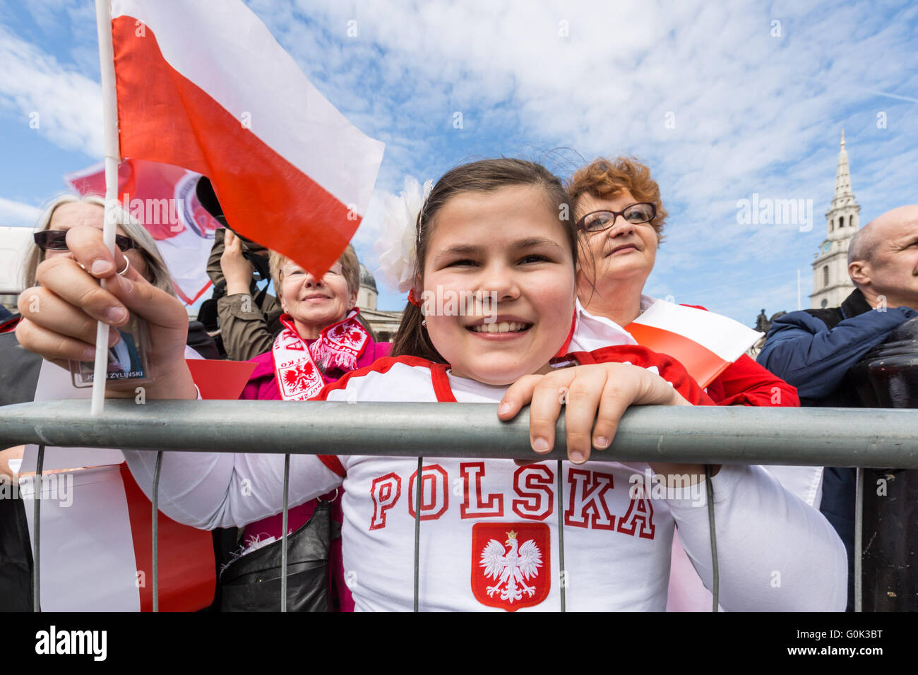 London, UK. 2nd May, 2016. British Poles celebrate National Polish Flag ...