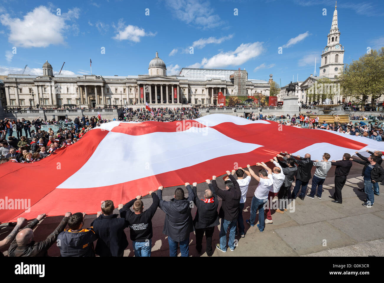 London, UK. 2nd May, 2016. British Poles celebrate National Polish Flag ...
