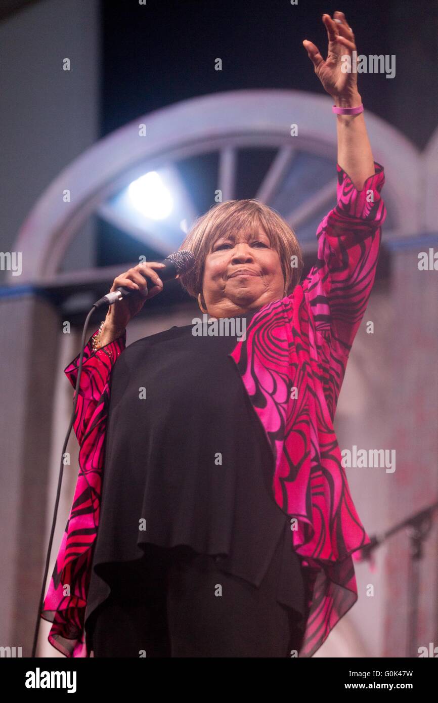 New Orleans, Louisiana, USA. 1st May, 2016. Singer MAVIS STAPLES ...