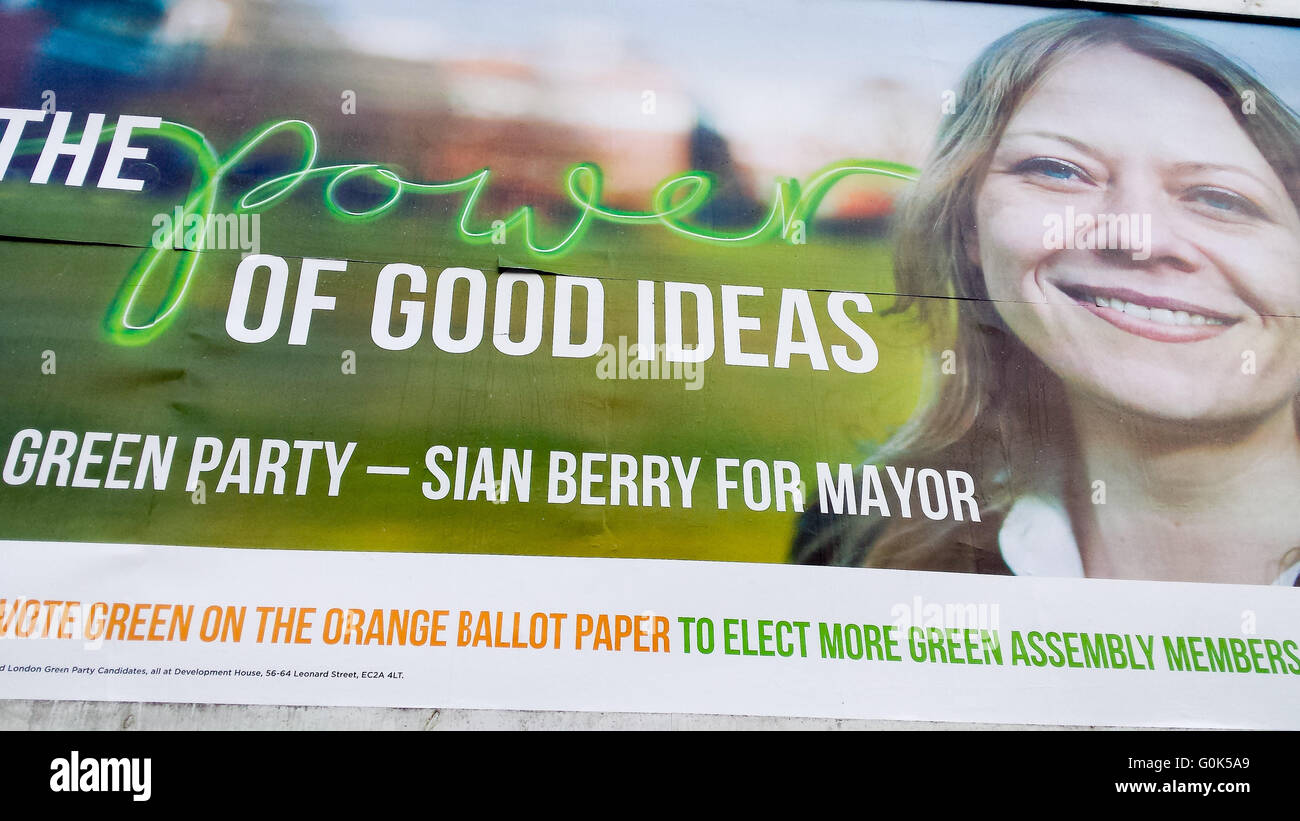 North London, 2 May 2016 - London Mayoral Election campaign poster by ...