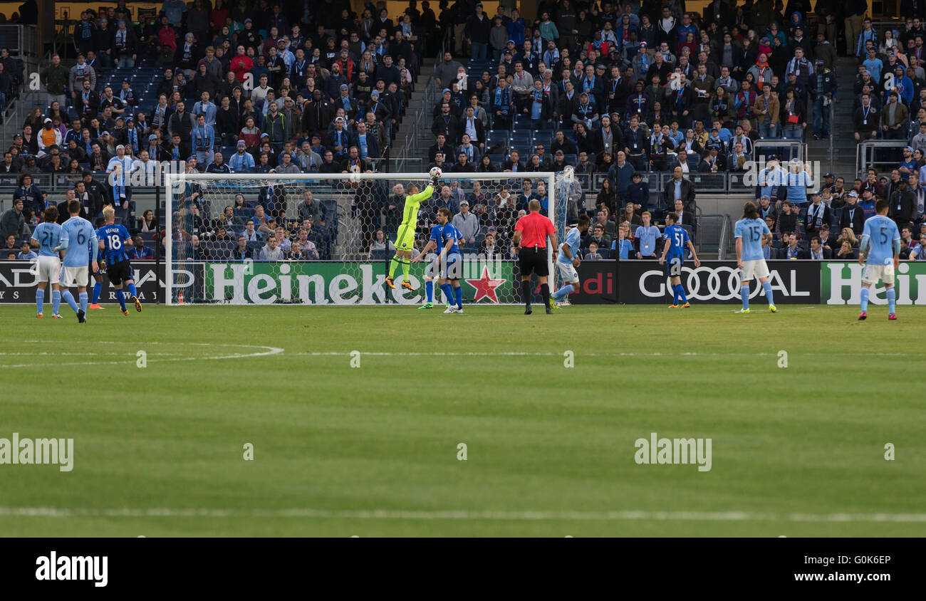 New York, United States. 27th Apr, 2016. Goalkeeper Evan Bush of ...