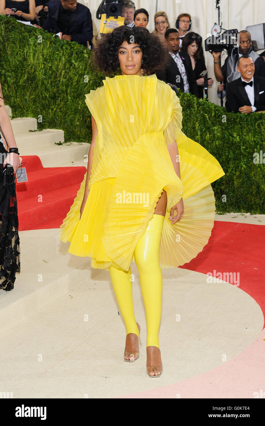 New York, NY, USA. 2nd May, 2016. Solange Knowles. Metropolitan Museum ...