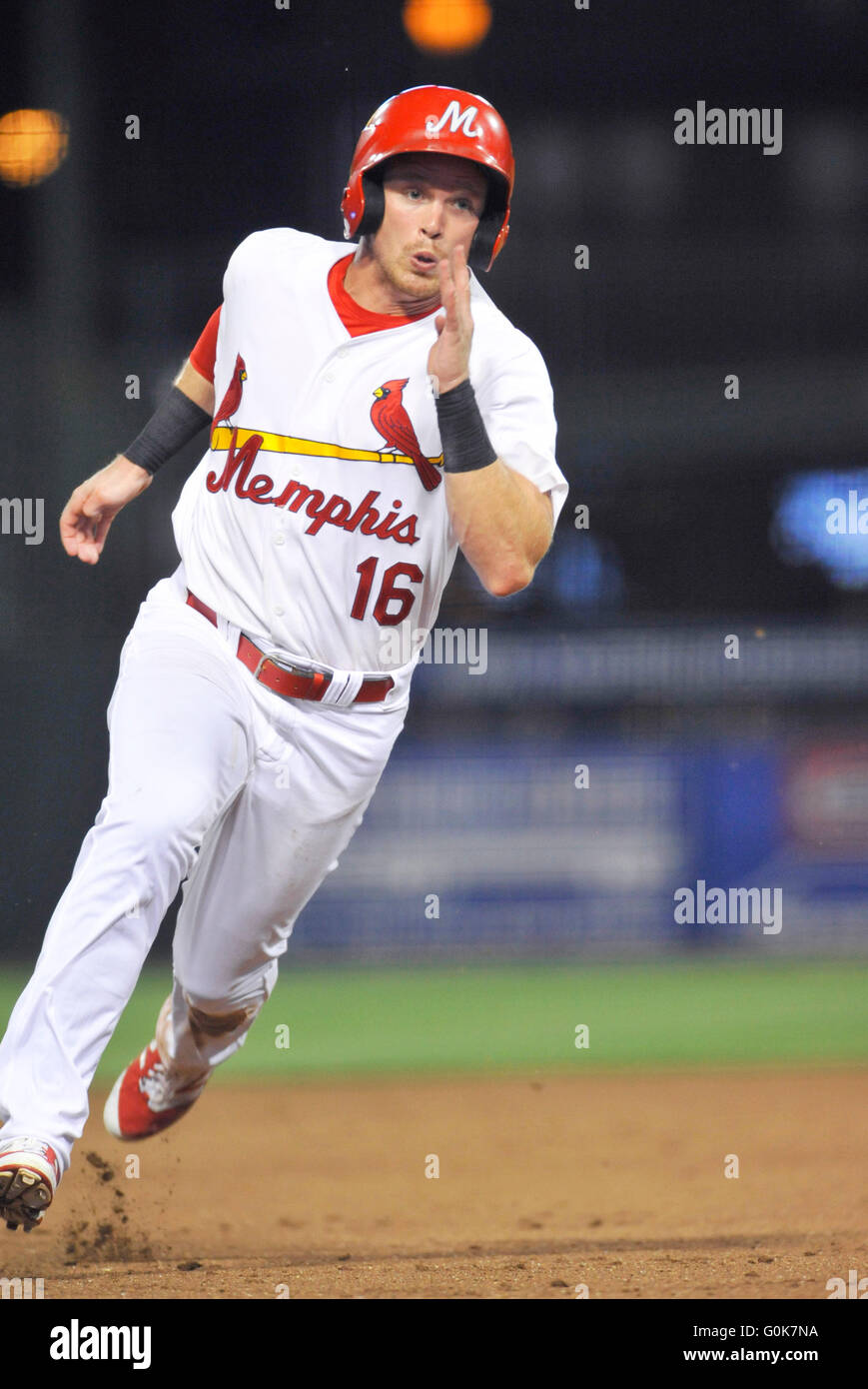 Memphis, TN, USA. 26th Apr, 2016. Memphis center fielder Charlie Tilson ...