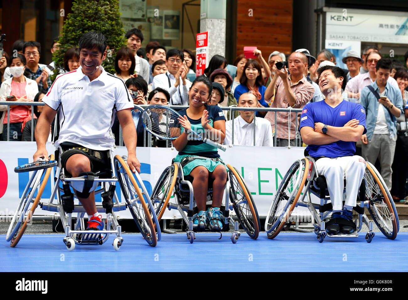 (L-R) Satoshi Saida, Yui Kamiji, Shingo Kunieda, MAY 2, 2016 : NO ...