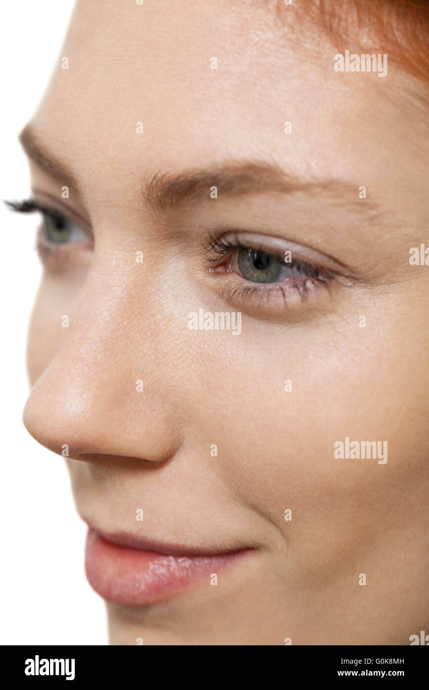 Close up Smiling Face of a Woman Stock Photo - Alamy