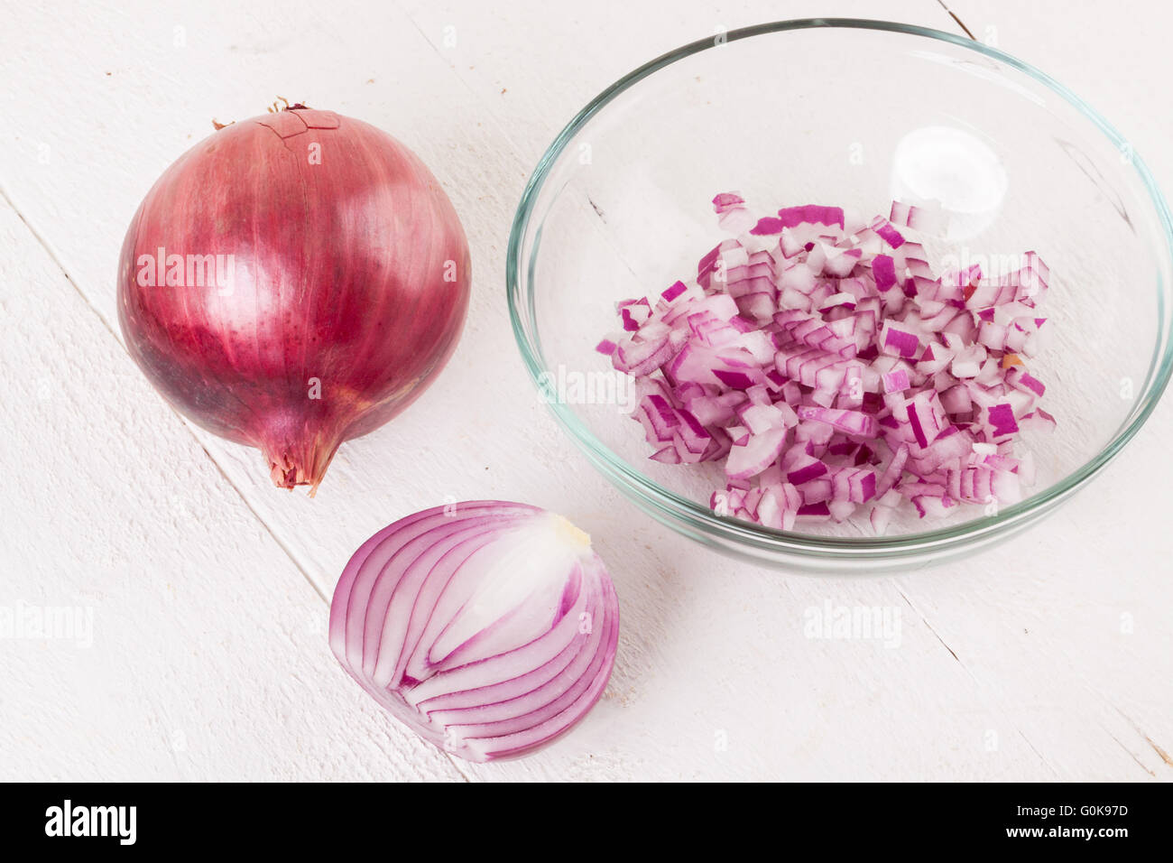 Diced red onion hi-res stock photography and images - Alamy