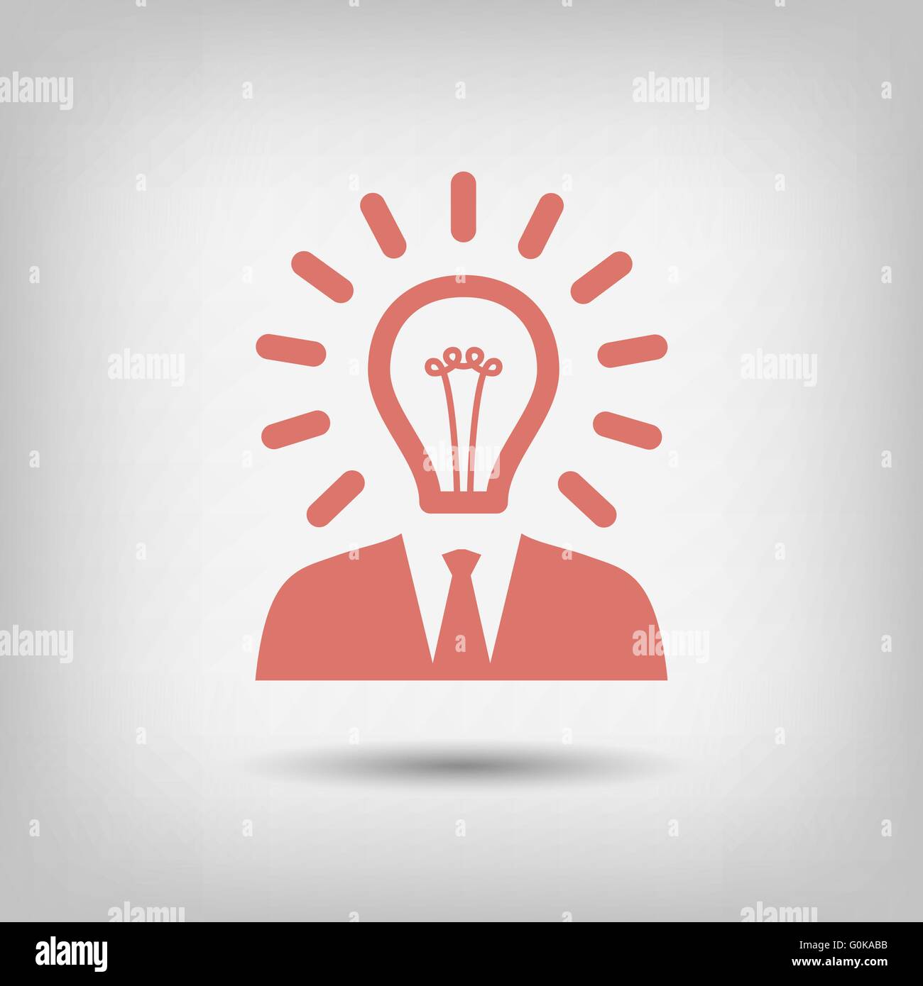 bulb AND head icon Stock Vector Image & Art - Alamy