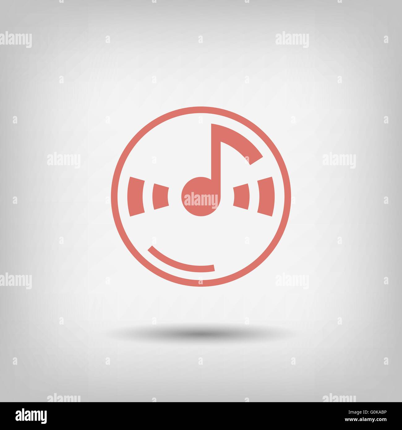 music note on cd icon Stock Vector Image & Art - Alamy