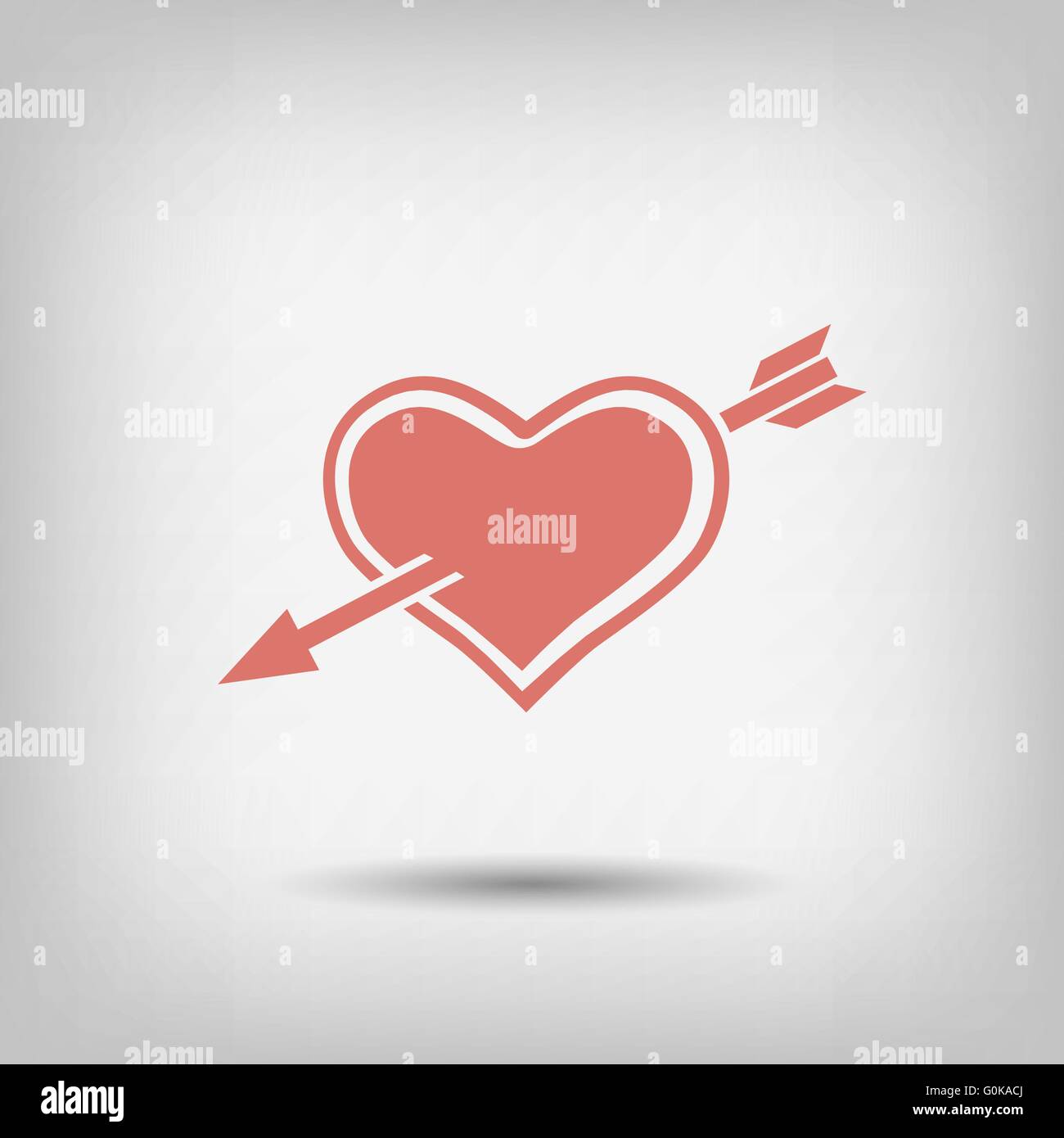 heart with arrow icon Stock Vector Image & Art - Alamy