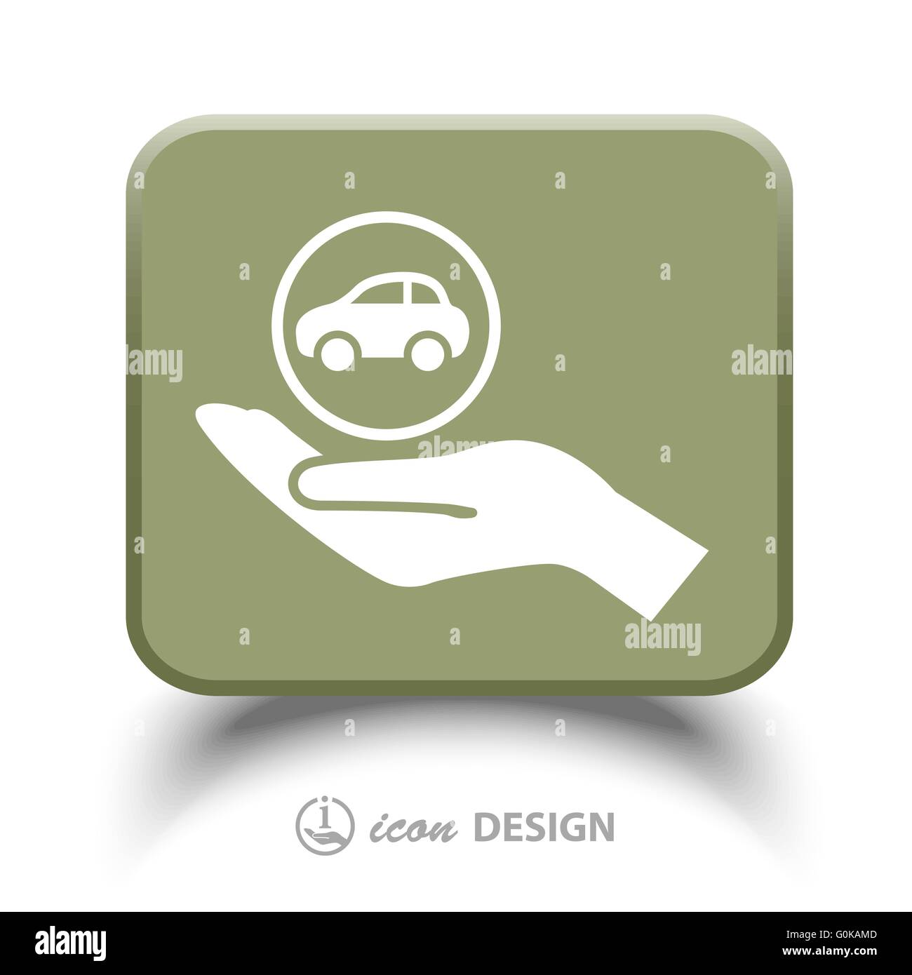 car in hand icon Stock Vector Image & Art - Alamy