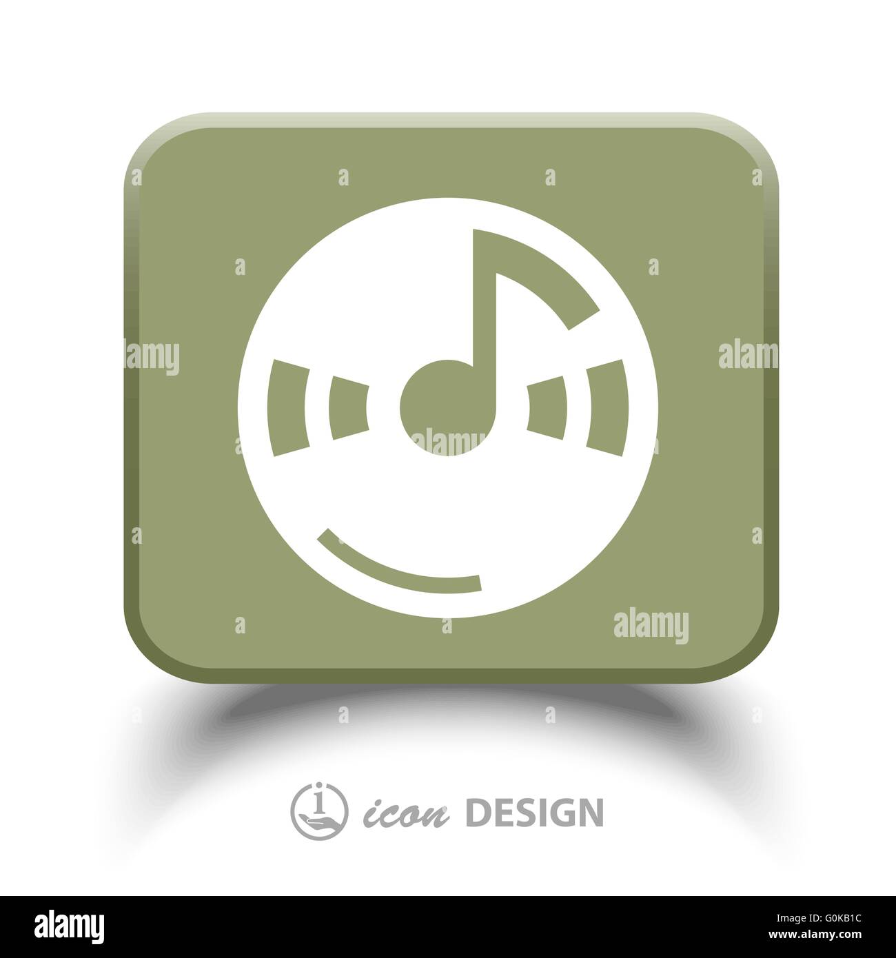 music note on cd icon Stock Vector Image & Art - Alamy