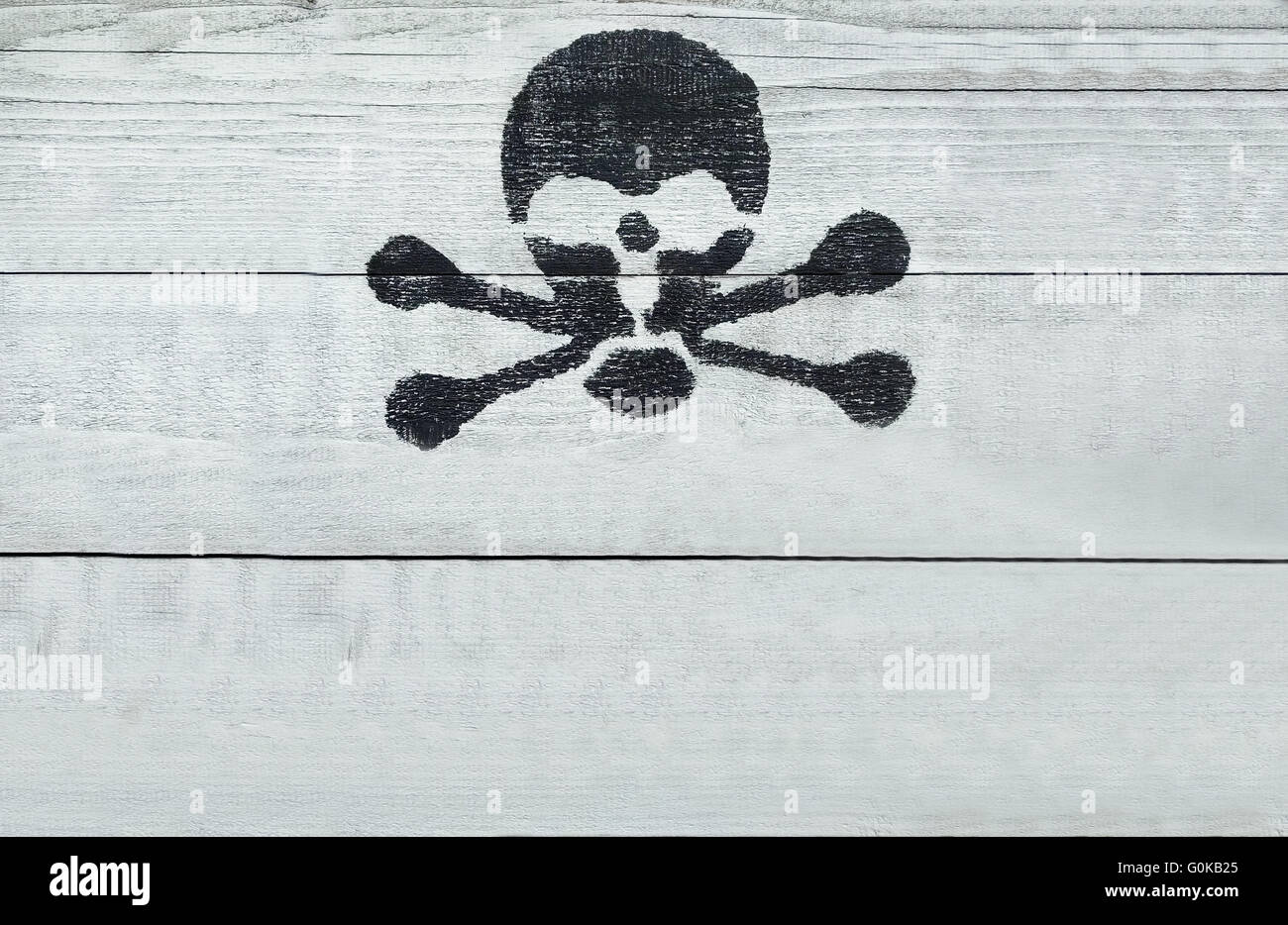 Black death and danger sign on white wood Stock Photo - Alamy