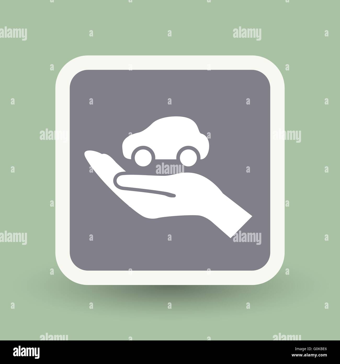 car in hand icon Stock Vector Image & Art - Alamy