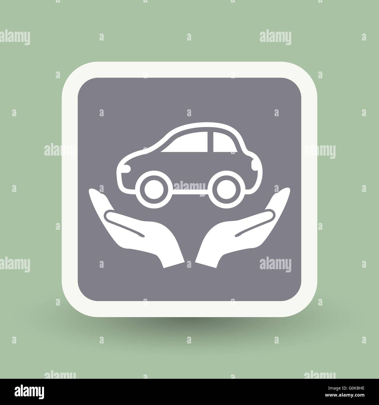 car in hand icon Stock Vector Image & Art - Alamy