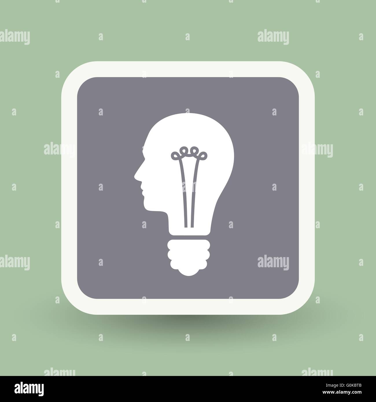 bulb AND head icon Stock Vector Image & Art - Alamy