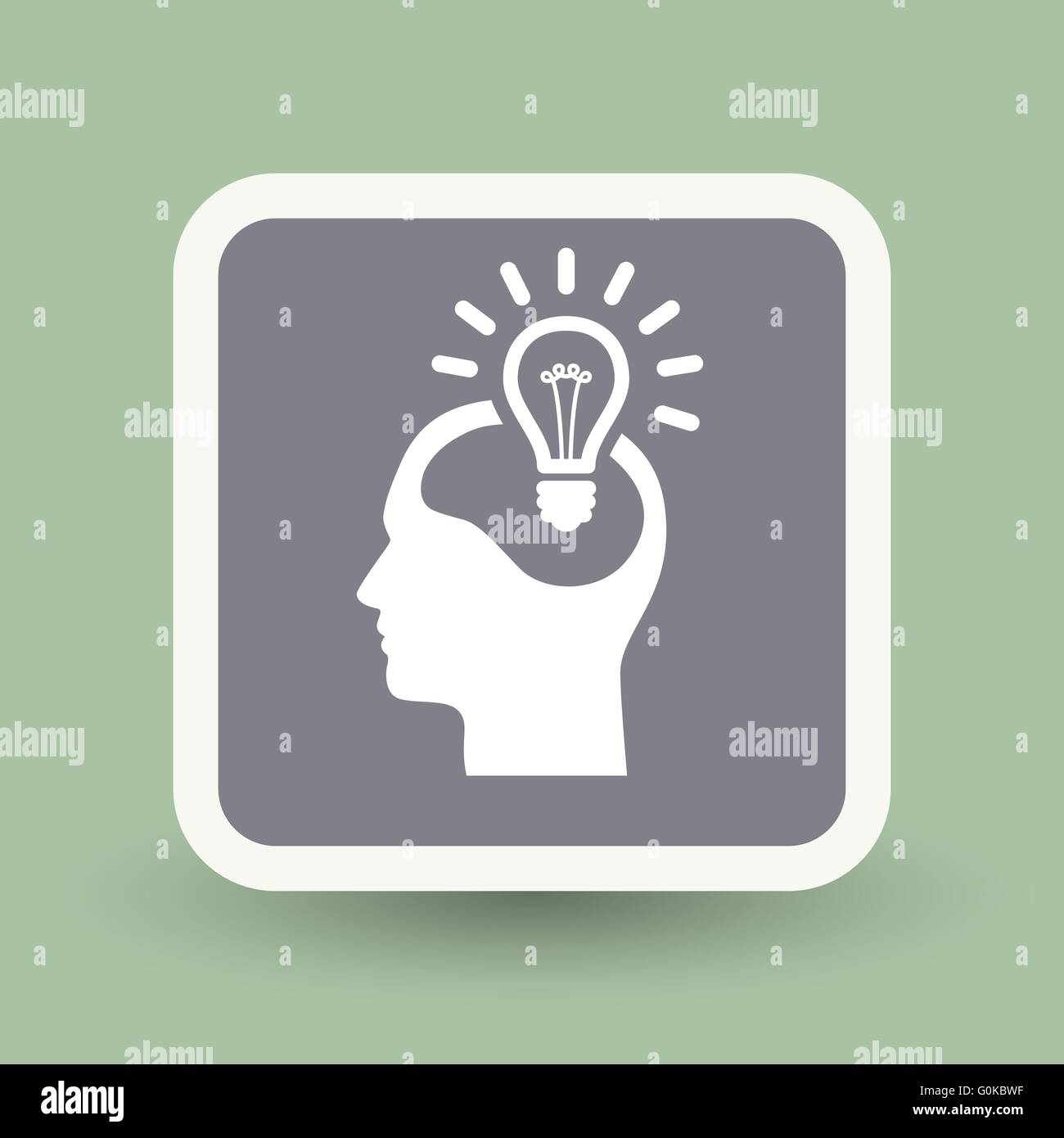 bulb AND head icon Stock Vector Image & Art - Alamy