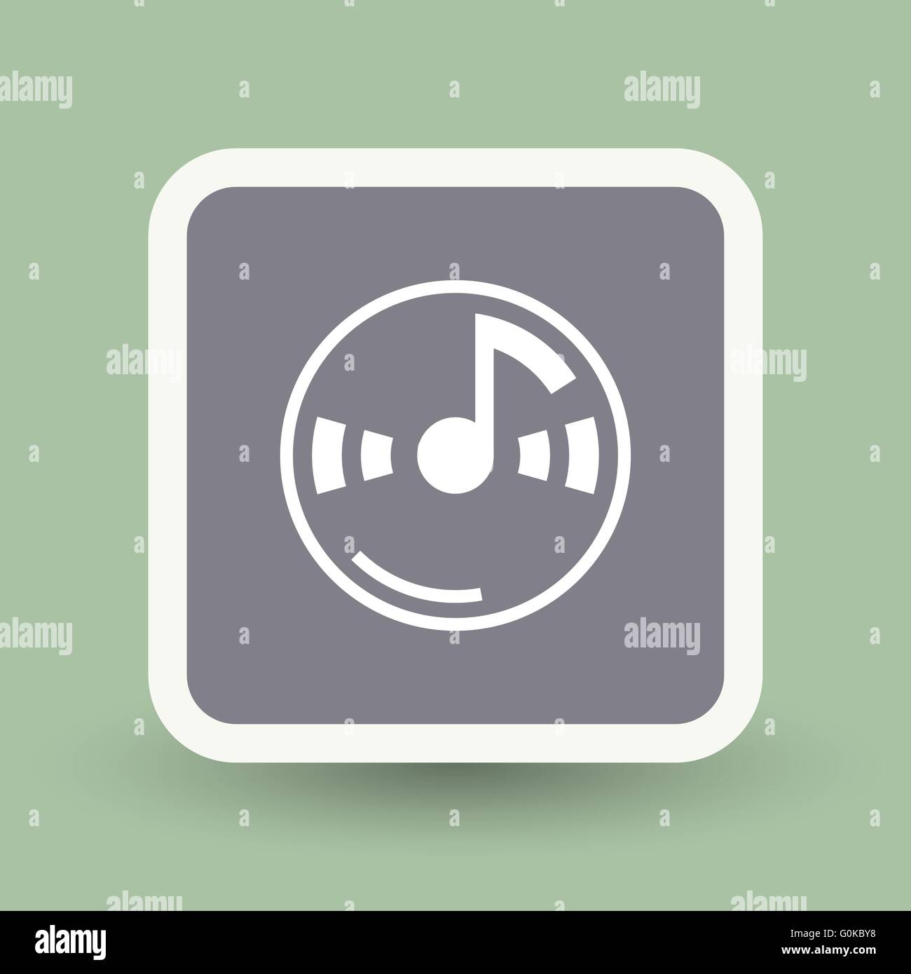 music note on cd icon Stock Vector Image & Art - Alamy