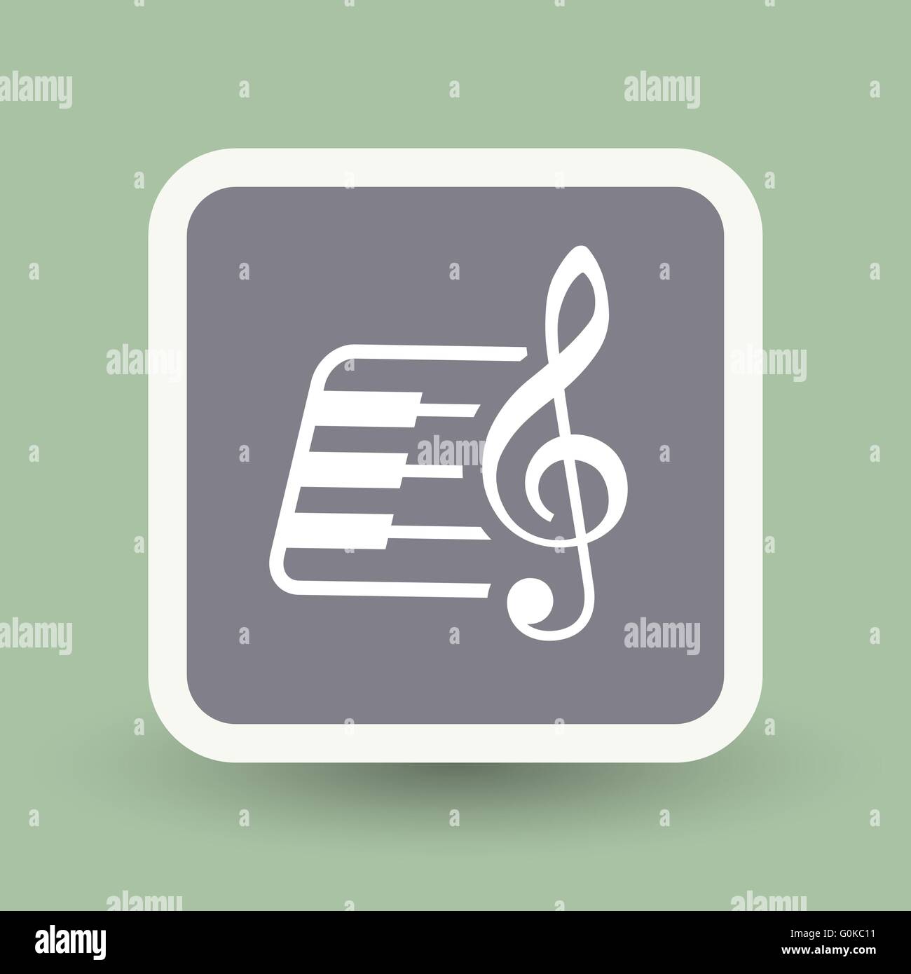 music key and keyboard icon Stock Vector Image & Art - Alamy