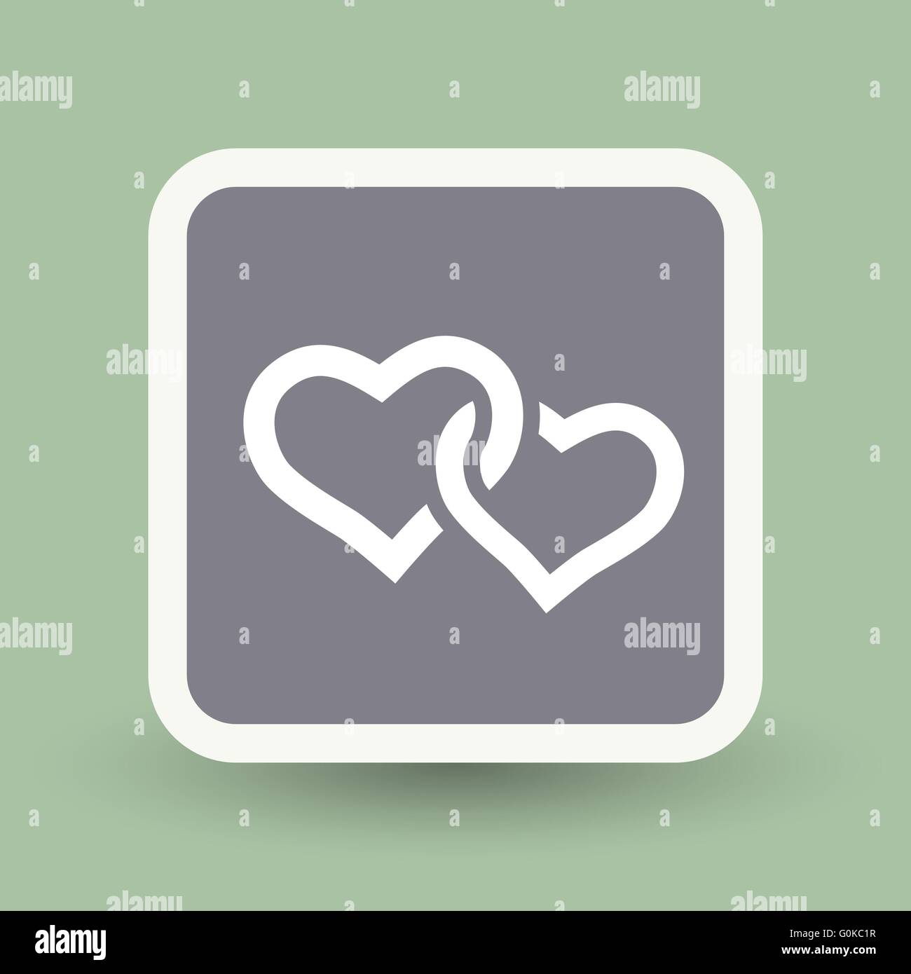 two hearts icon Stock Vector Image & Art - Alamy