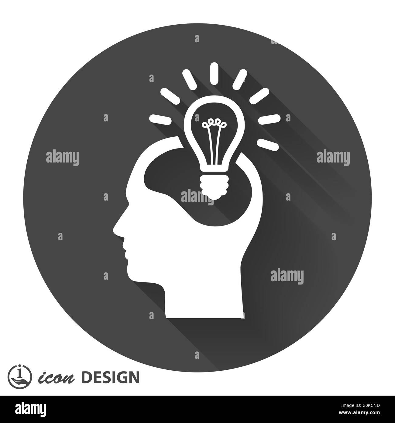 bulb AND head icon Stock Vector Image & Art - Alamy