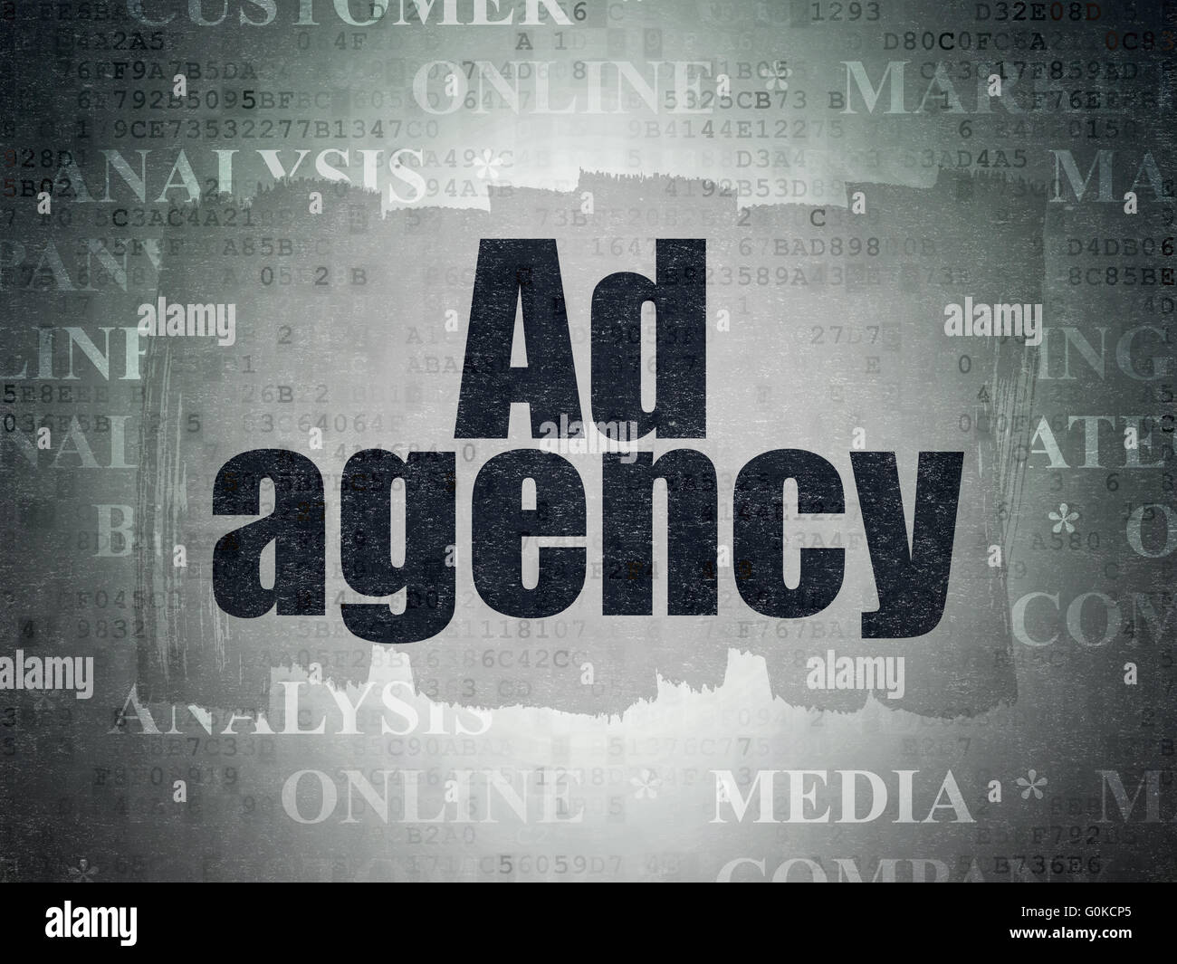 Marketing concept: Ad Agency on Digital Data Paper background Stock ...