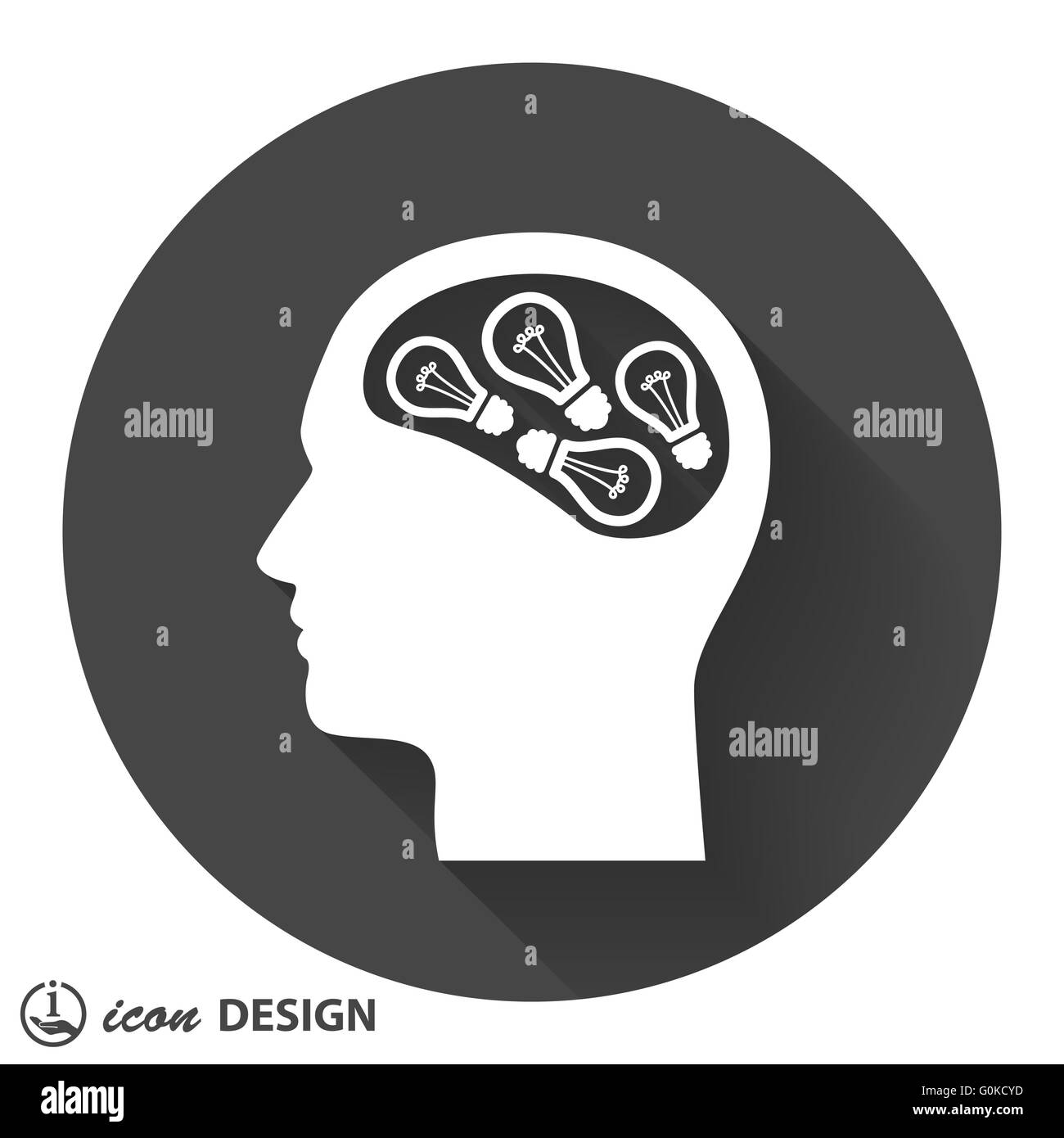 bulb AND head icon Stock Vector Image & Art - Alamy