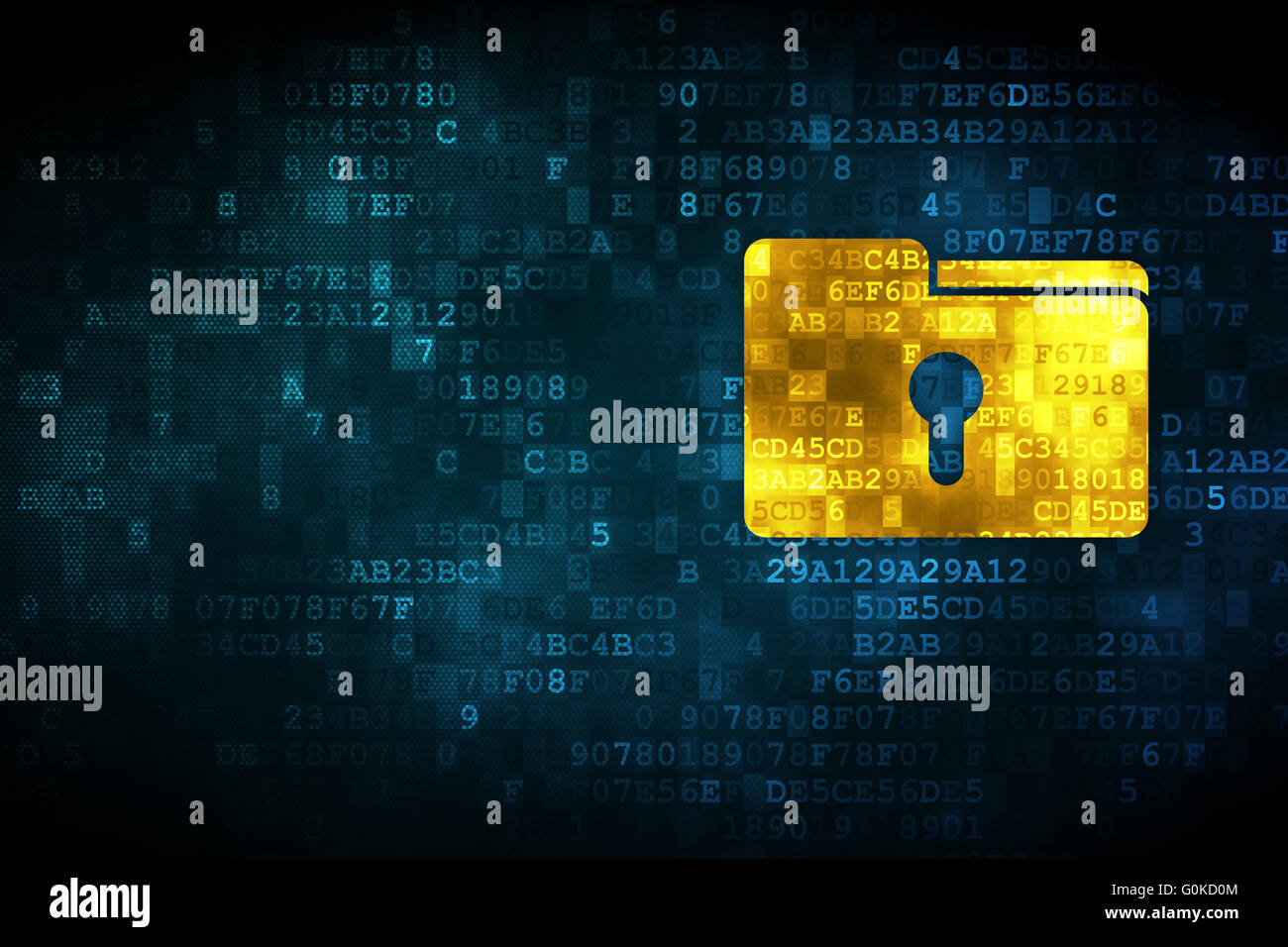 Business concept: Folder With Keyhole on digital background Stock Photo ...