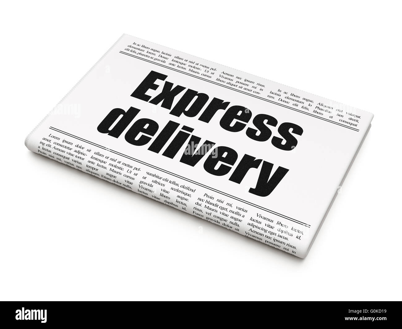 Business concept: newspaper headline Express Delivery Stock Photo - Alamy